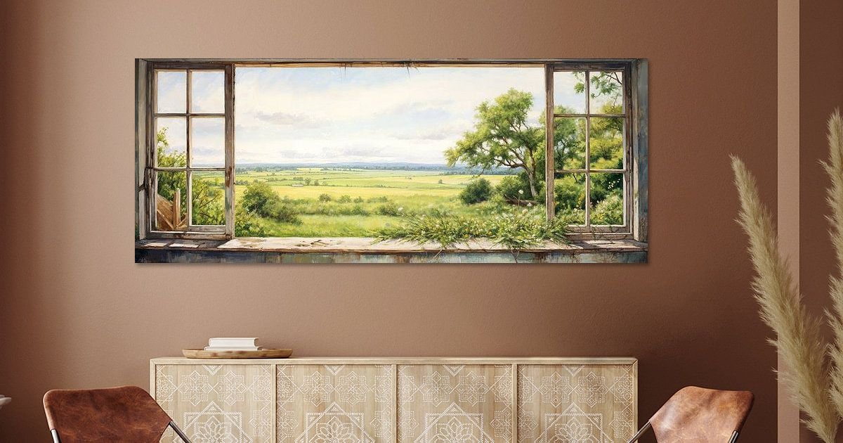 Interieur Raam Schilderij van Blikvanger Schilderijen op canvas, behang en meer